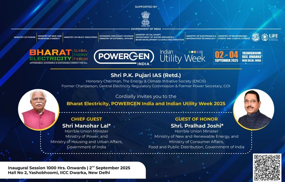 Bharat Electricity, POWERGEN India and Indian Utility Week 2025 to ...